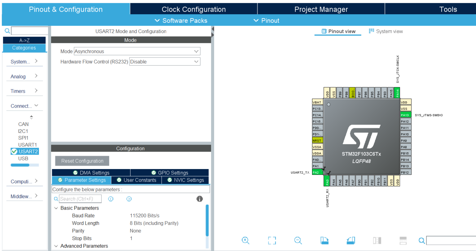 UART Peripheral in STM32F103 | Gettobyte