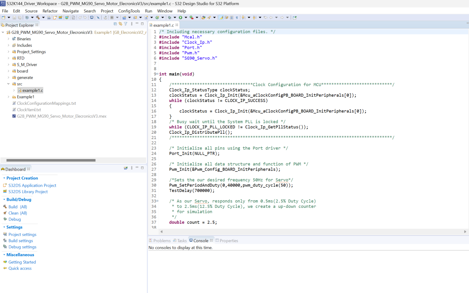 Servo Control Using PWM(MCAL Driver) - Get-To-Byte